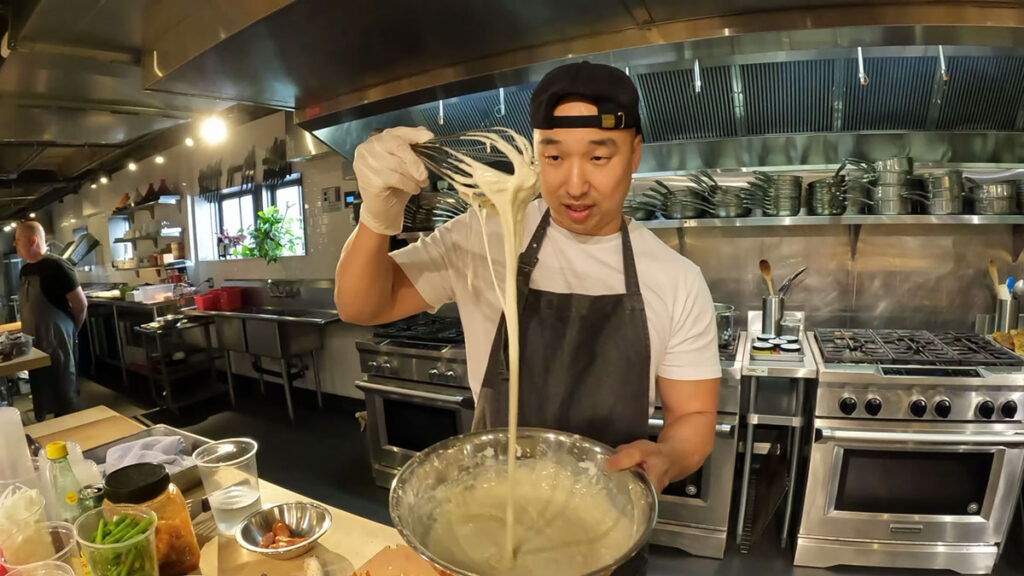 Kimchi Pancake (Kimchi Jeon) - Chef Chris Cho