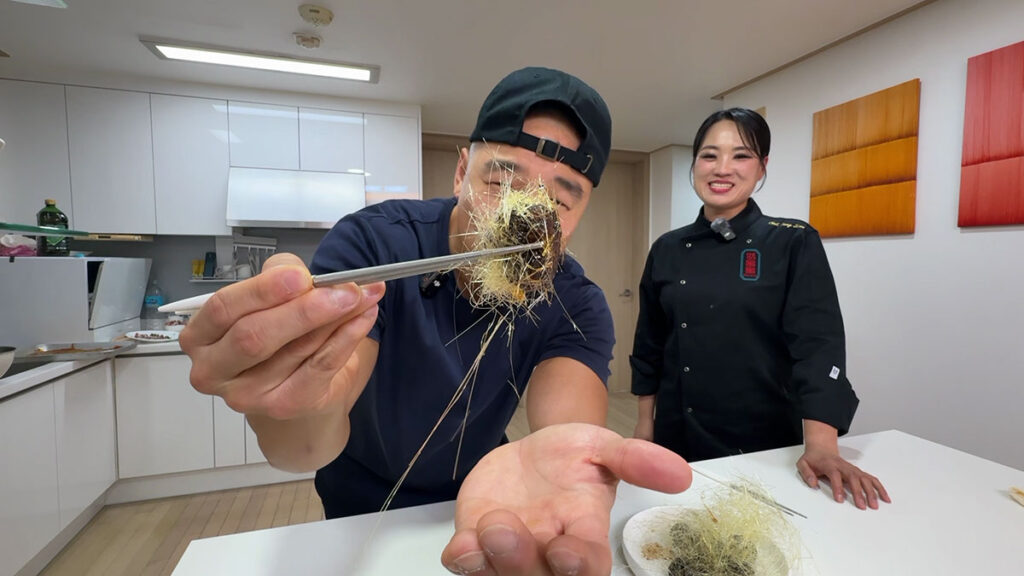 Fried Pork Balls with Sugar Strings by Chef Jung Ji Sun - Chef Chris Cho